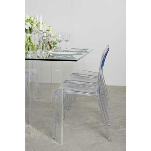 Milano Glass Table Transparent - Electra Exhibitions