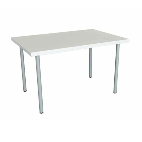 Rectangular Table 120 White - Electra Exhibitions