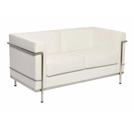 Museum Bench White - Electra Exhibitions